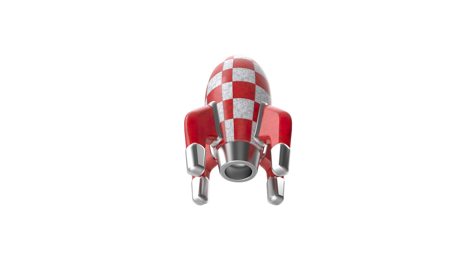 3D Cartoon Retro Rocket Ship - TurboSquid 2129412