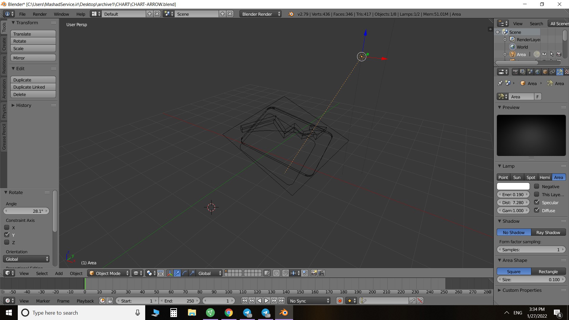 3D Arrow On A Chart - TurboSquid 1846230