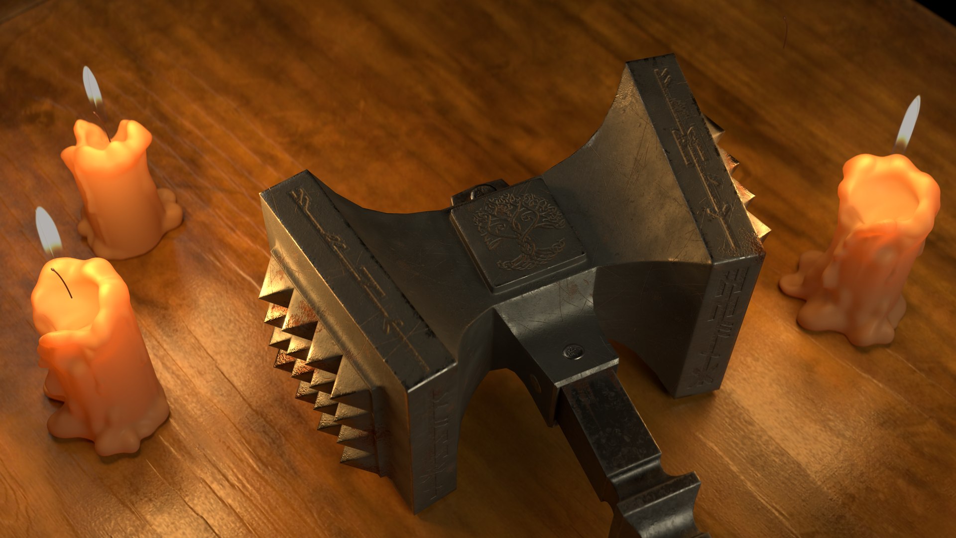 Hammer-Battlehammer-Warhammer 3D Model - TurboSquid 2338881