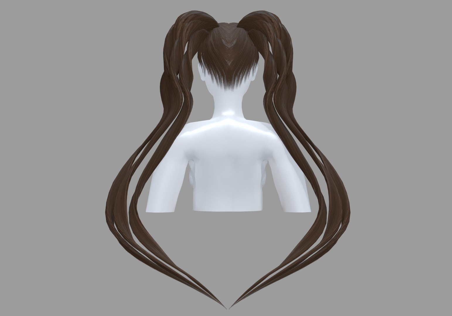 Ponytails Stylized Hairstyle 3D Model - TurboSquid 1963317