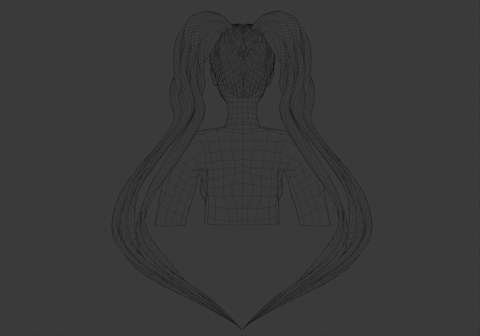 Ponytails Stylized Hairstyle 3D Model - TurboSquid 1963317