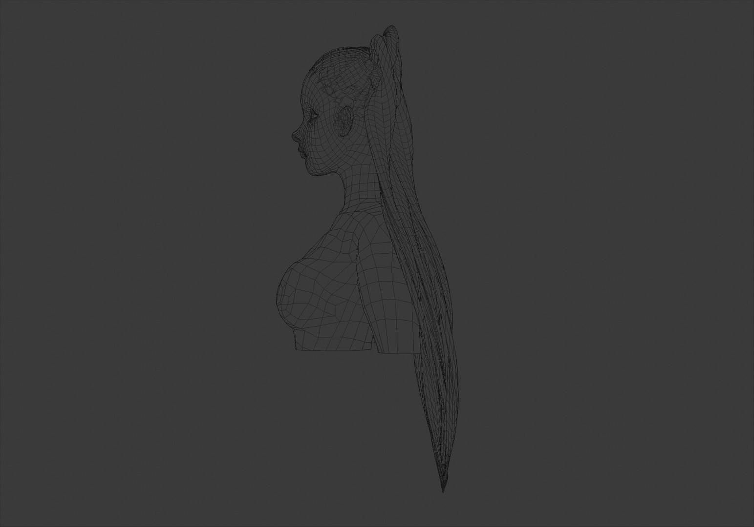 Ponytails Stylized Hairstyle 3D Model - TurboSquid 1963317