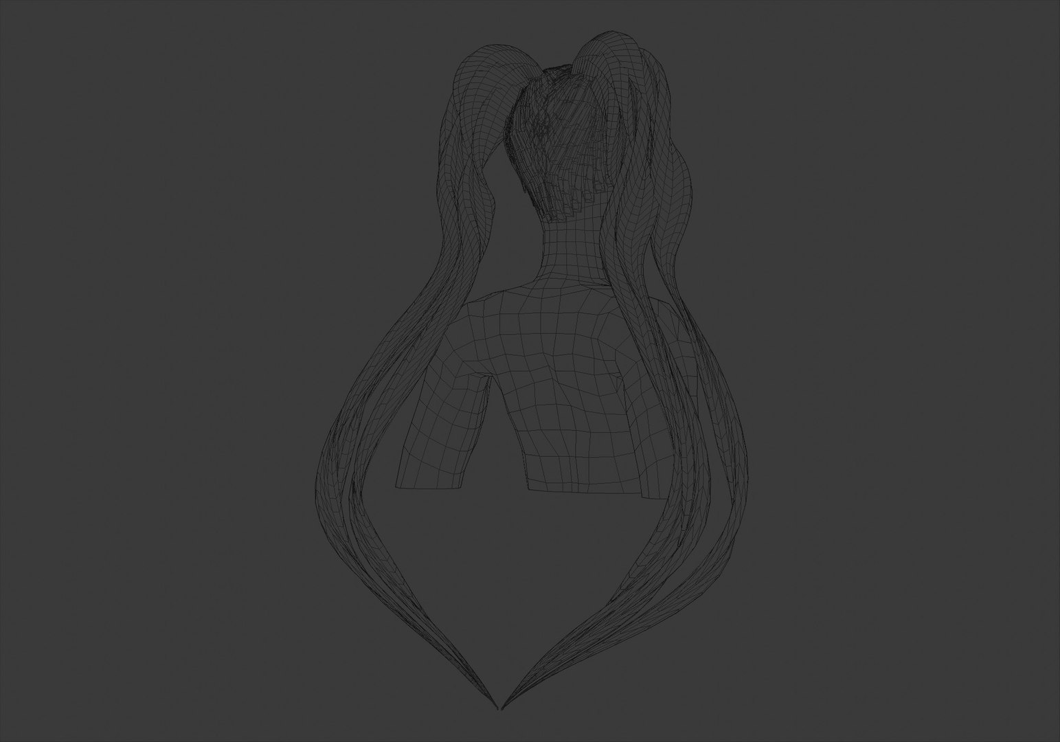 Ponytails Stylized Hairstyle 3D Model - TurboSquid 1963317
