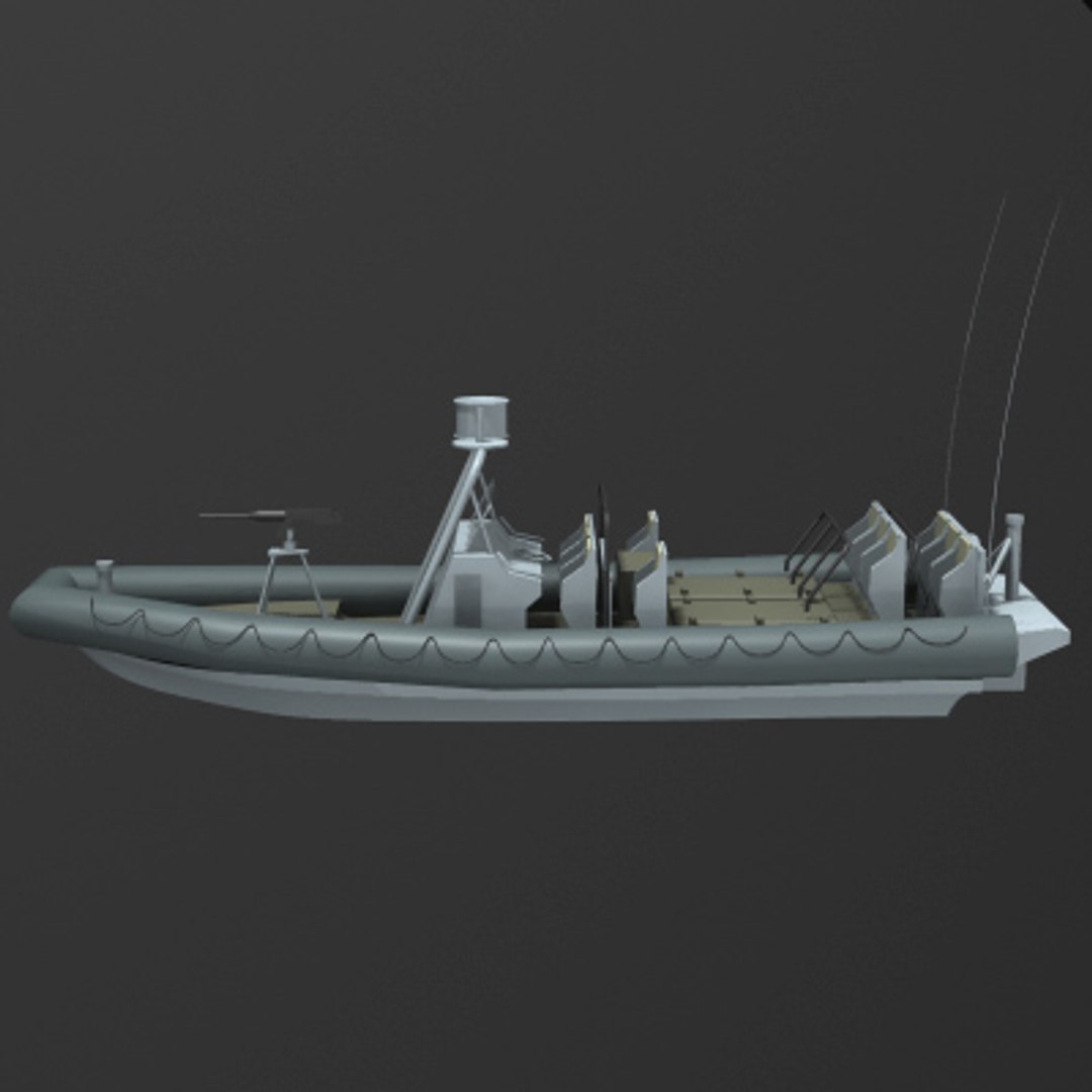 11m Rigid Inflatable Boat 3d Model