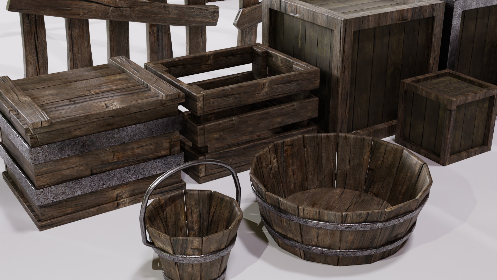 3D Wood Asset Pack - TurboSquid 2060797