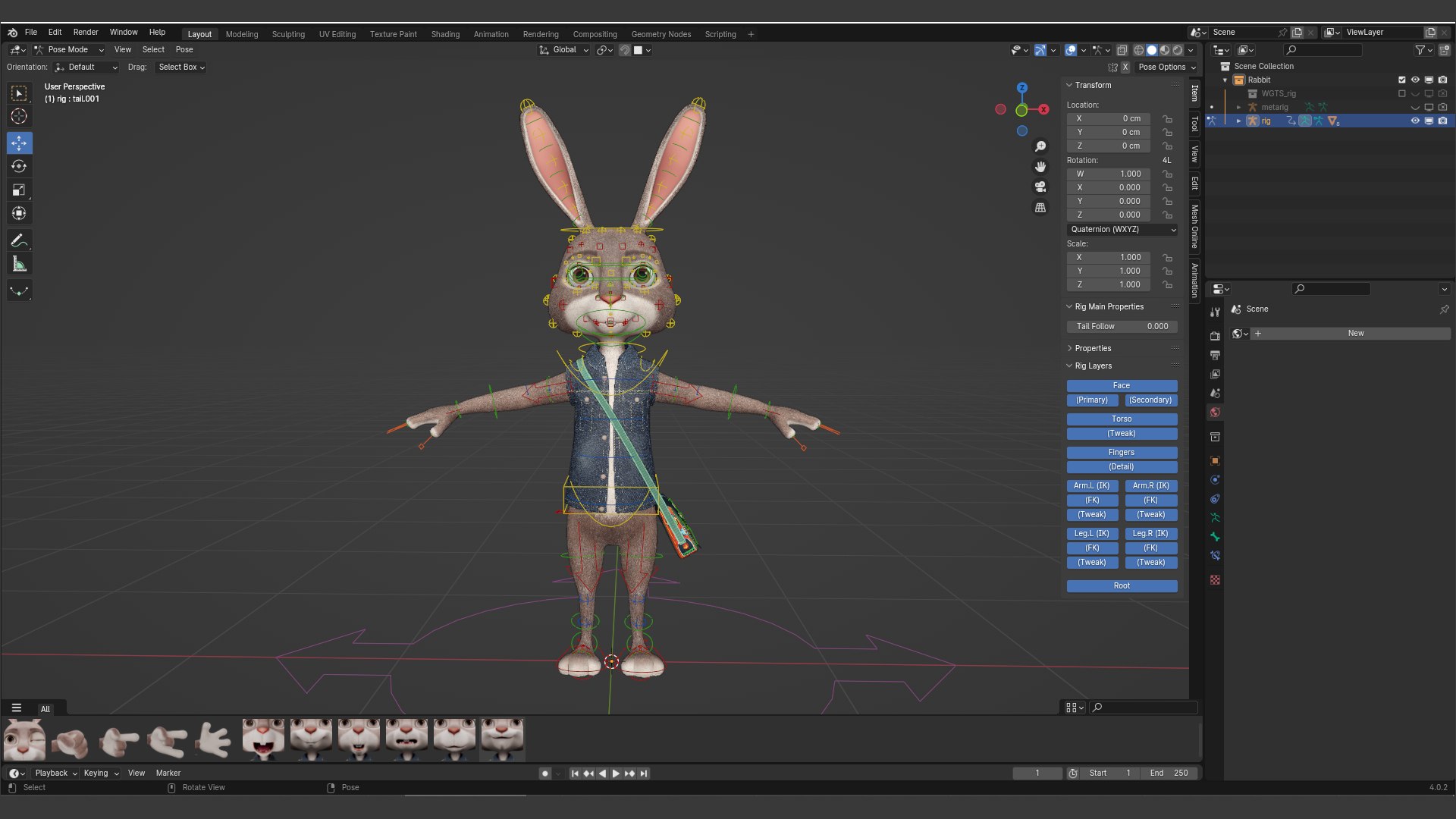 Cartoon Rabbit Rigged 3D Model - TurboSquid 2200692