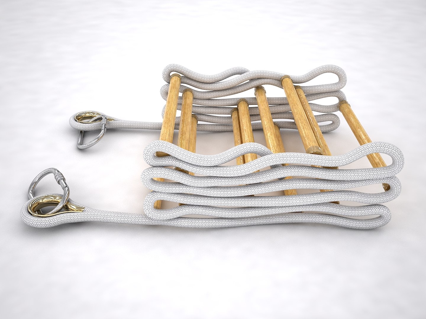 Folded rope ladder 3D - TurboSquid 1381176