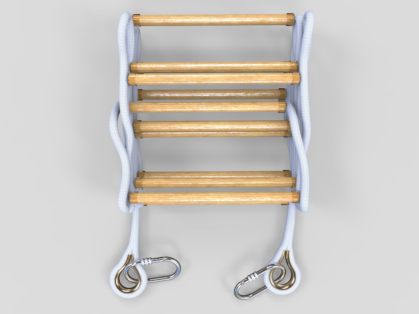 Folded rope ladder 3D - TurboSquid 1381176
