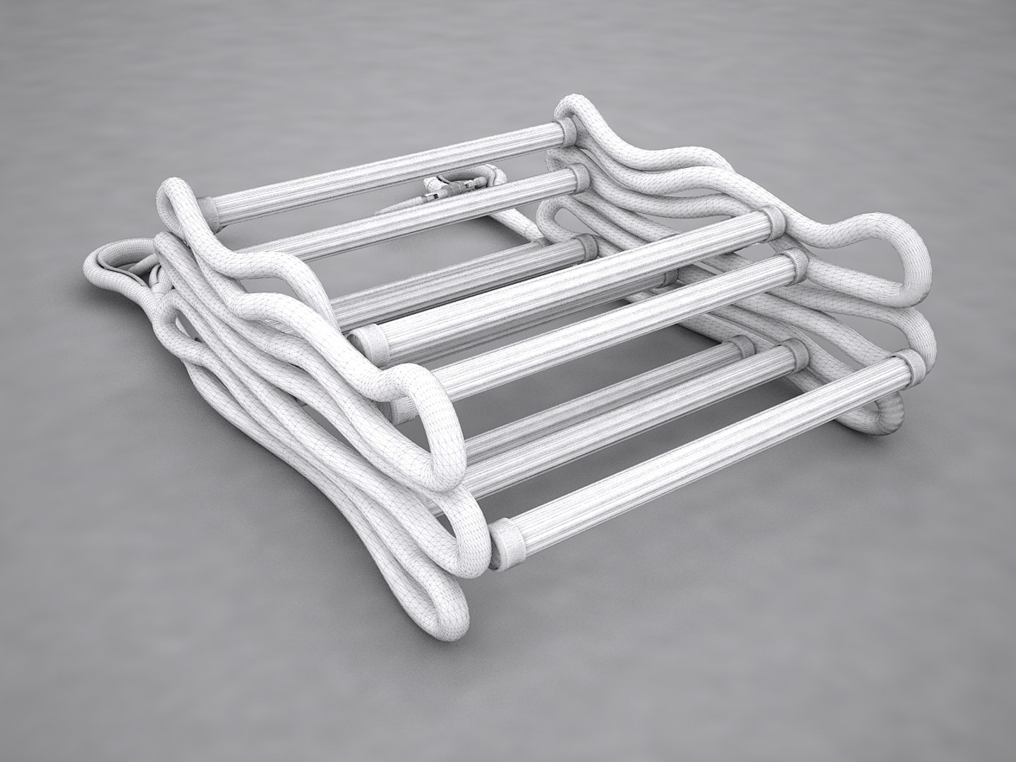 Folded rope ladder 3D - TurboSquid 1381176