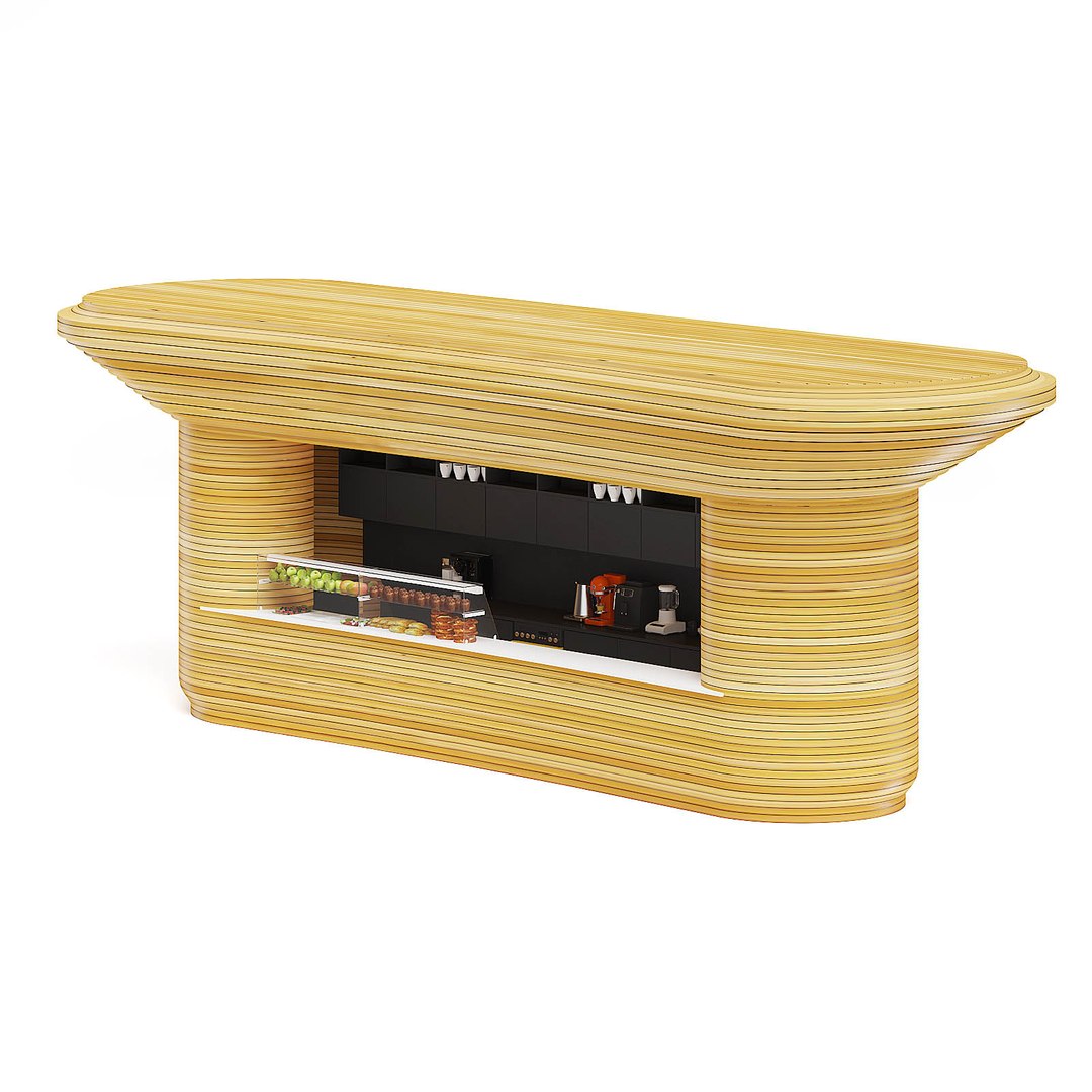 Rounded Wooden Stand 3D Model - TurboSquid 1442984