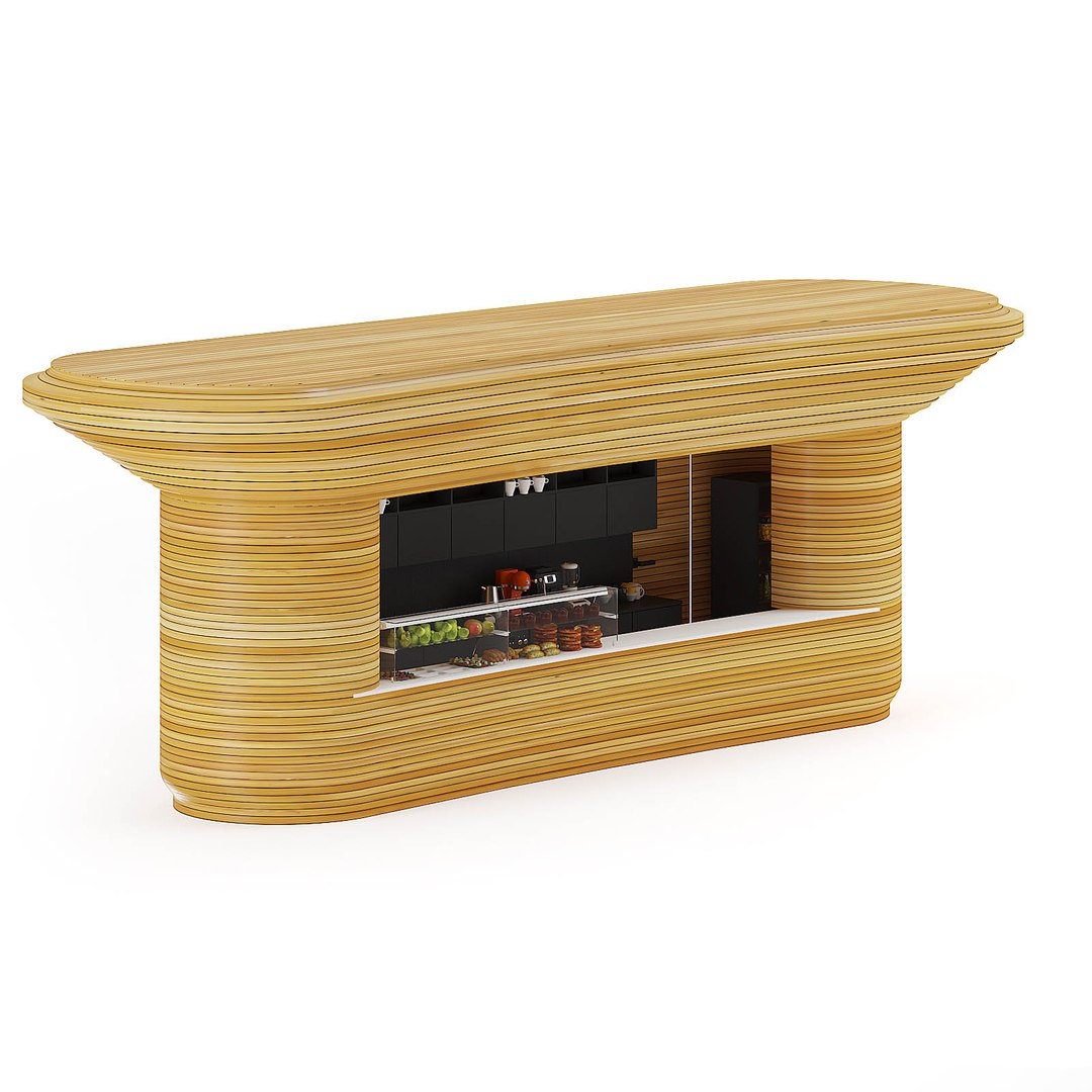 Rounded Wooden Stand 3D Model - TurboSquid 1442984