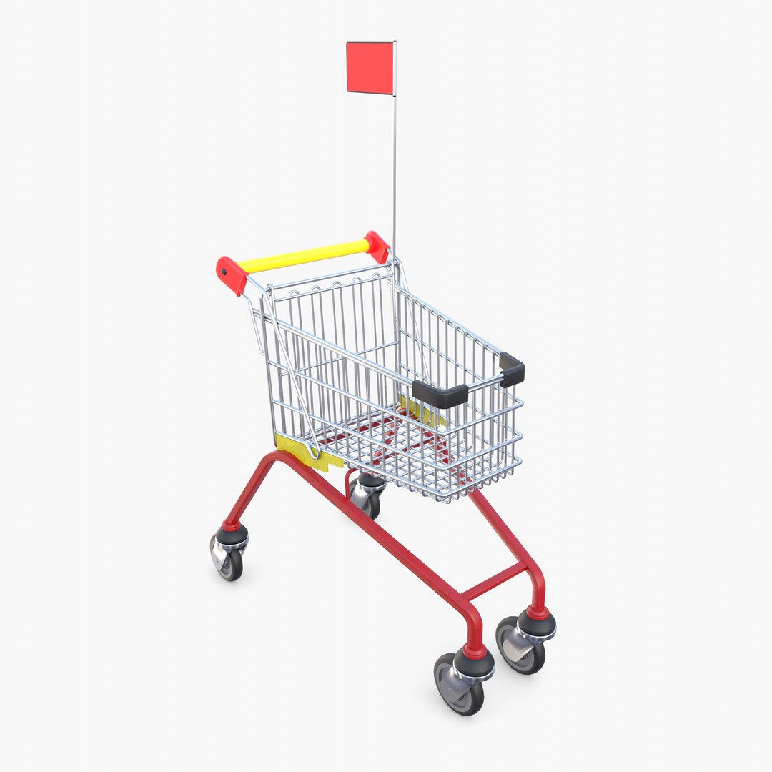 Kid Shopping Cart V1 3D Model - TurboSquid 2058517