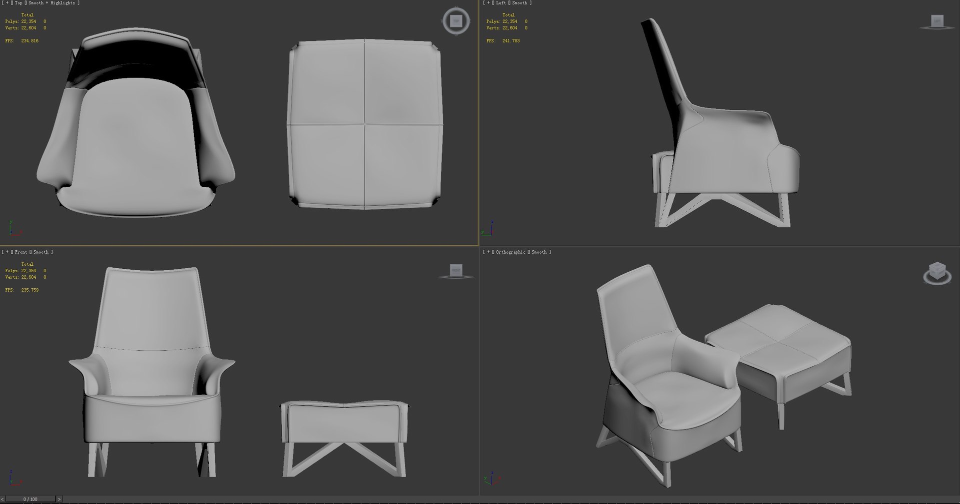 3d Model Giorgetti-mobius-armchair