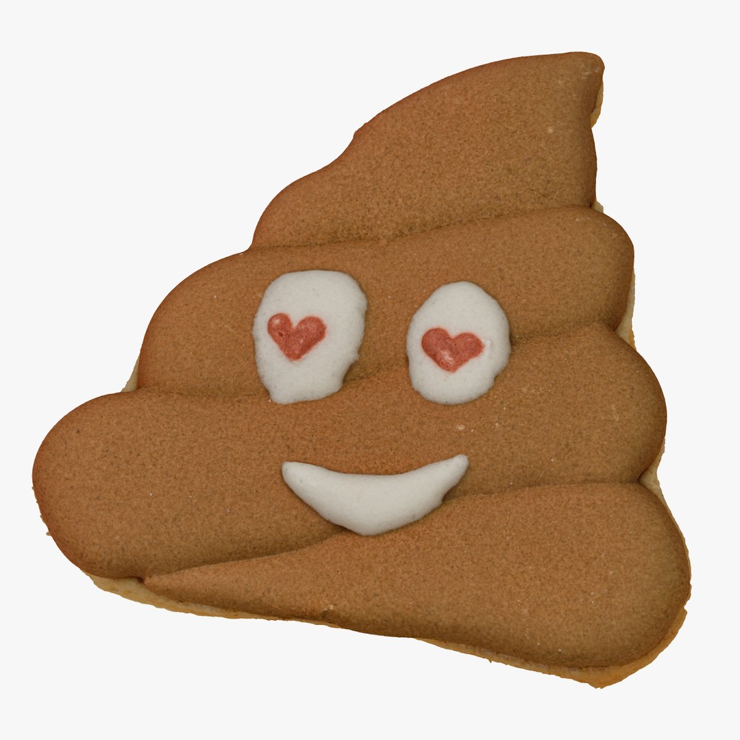 3D Poop Emoji Cookie 01 RAW Scan - TurboSquid 1718690