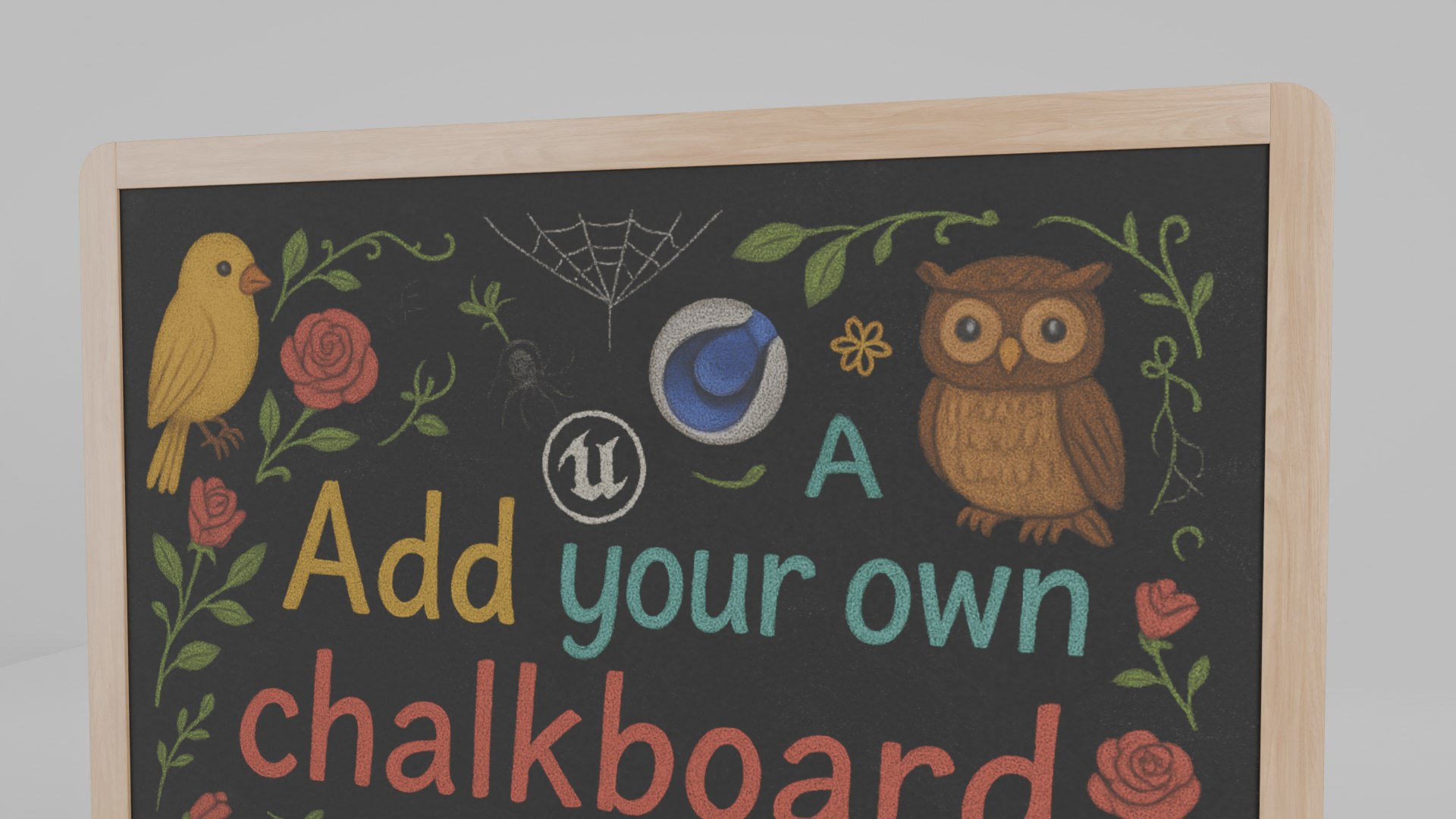 Classic Wall-Mounted Square Blackboard Set 3D Model - TurboSquid 2407778