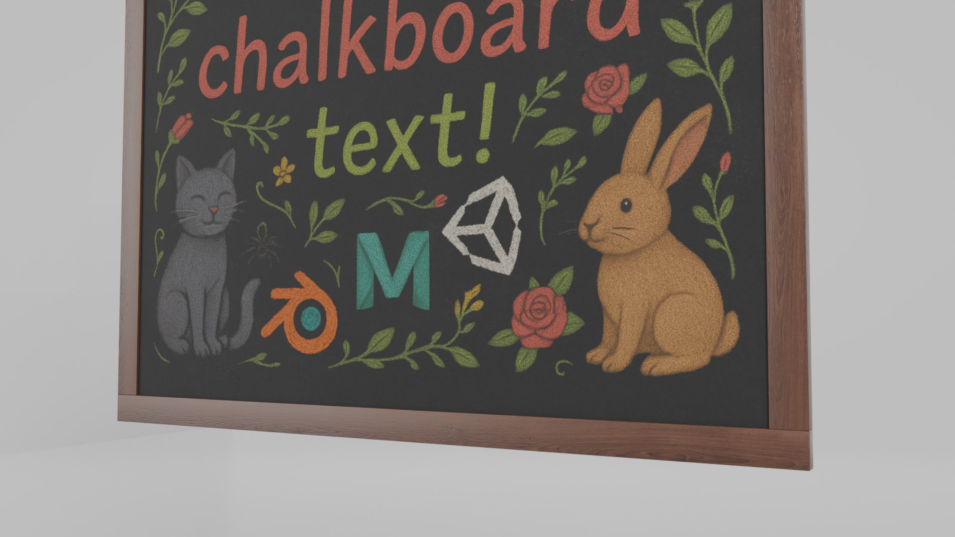 Classic Wall-Mounted Square Blackboard Set 3D Model - TurboSquid 2407778