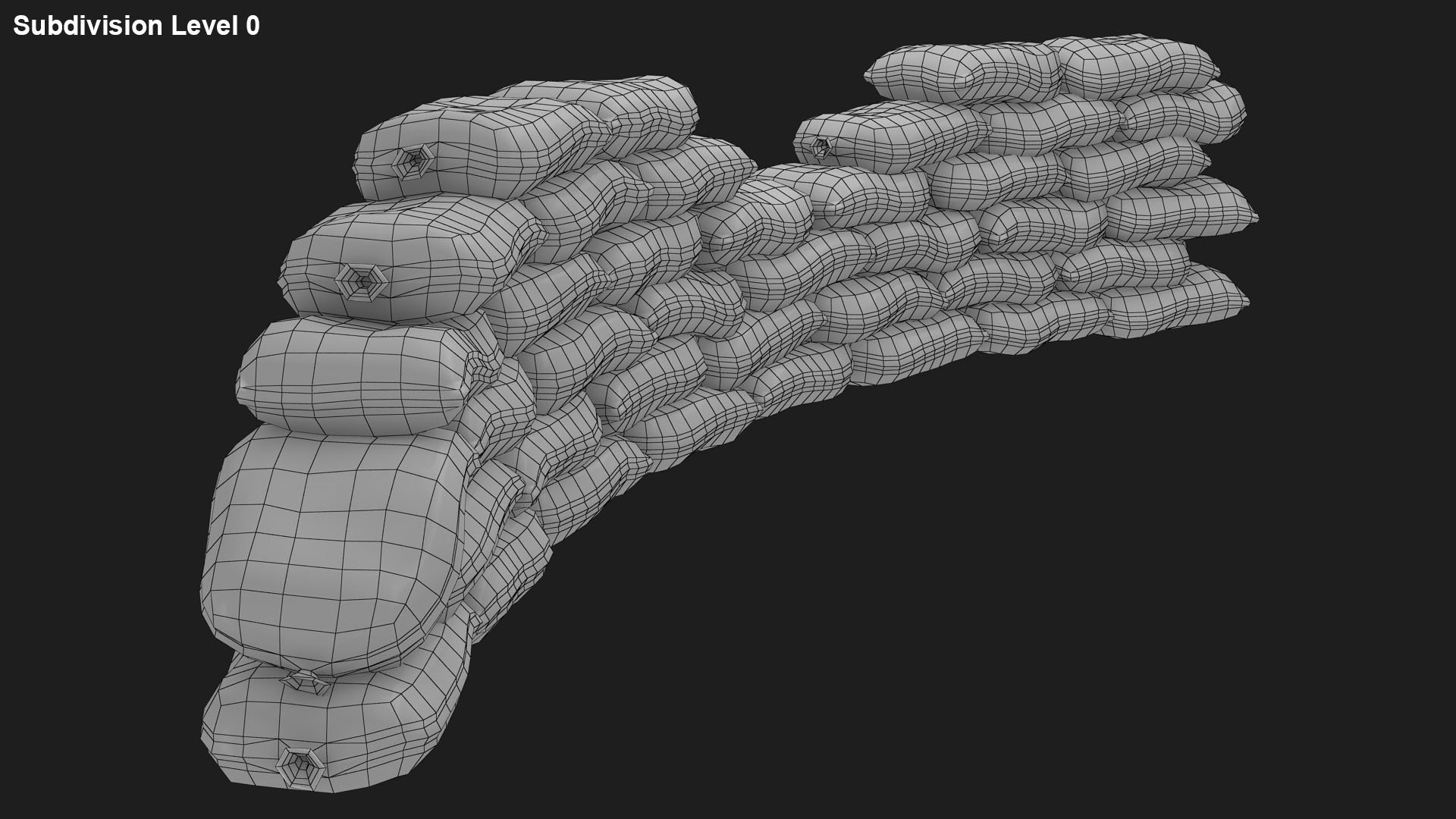 Sand Bag Wall Collection Model - TurboSquid 2341767