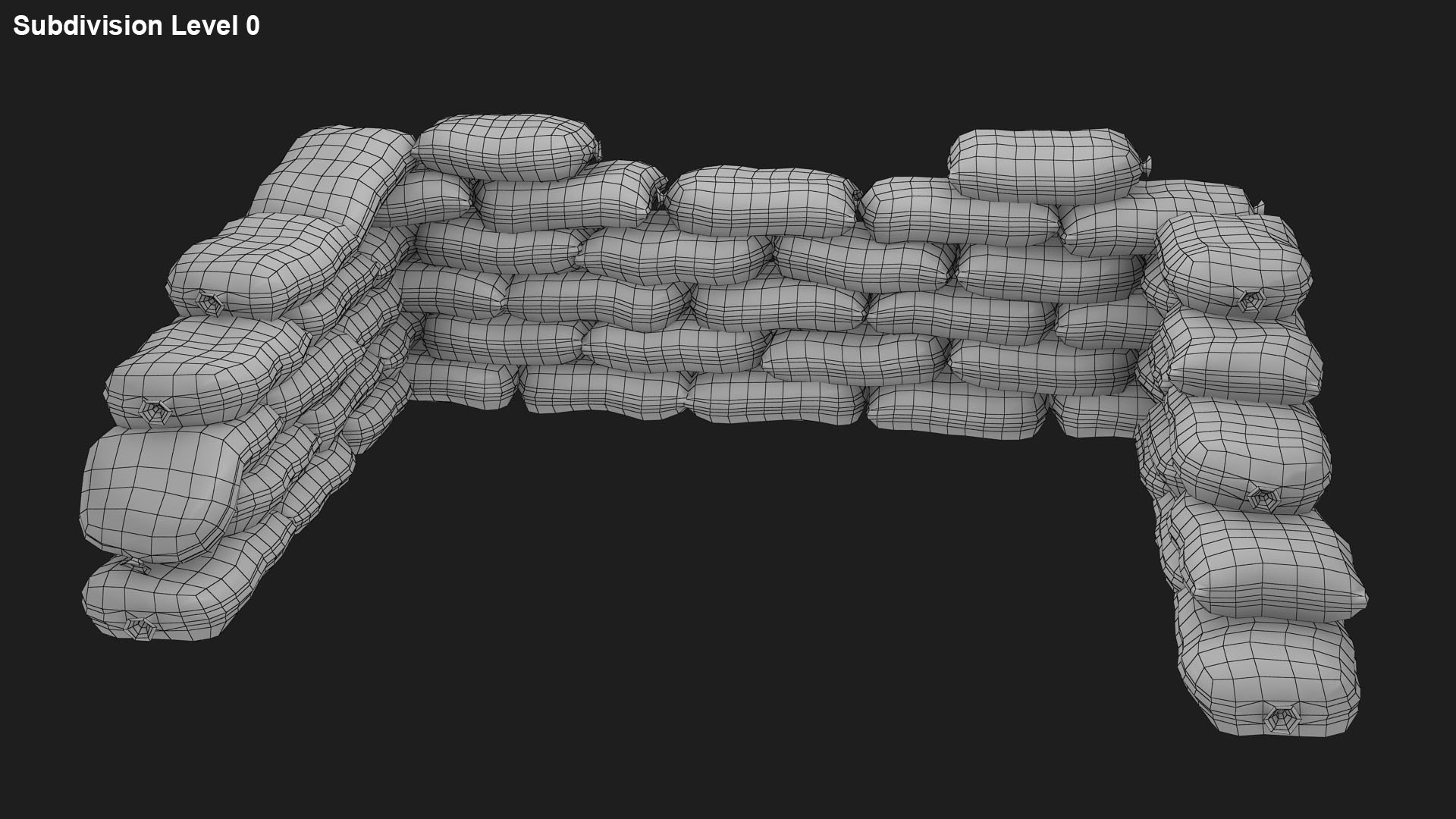 Sand Bag Wall Collection Model - TurboSquid 2341767