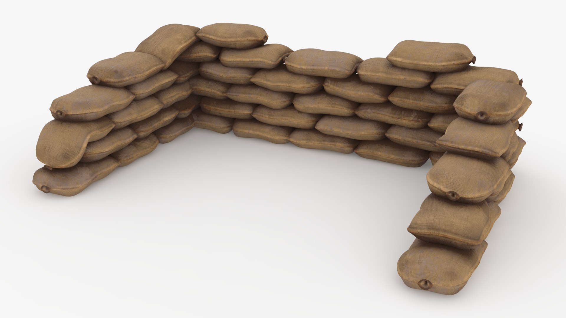 Sand Bag Wall Collection Model - TurboSquid 2341767