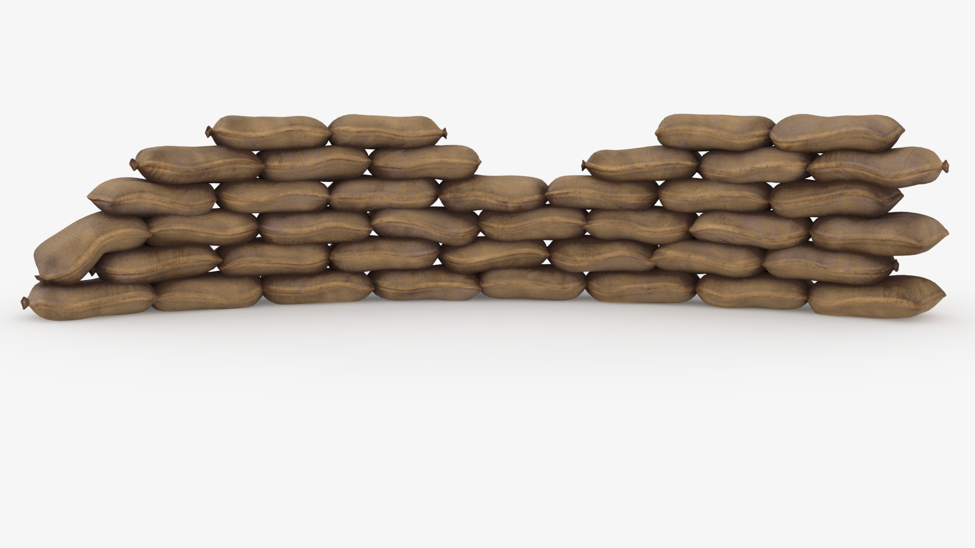 Sand Bag Wall Collection Model - TurboSquid 2341767