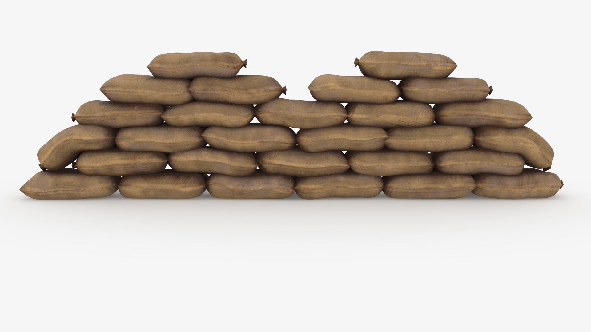 Sand Bag Wall Collection Model - TurboSquid 2341767