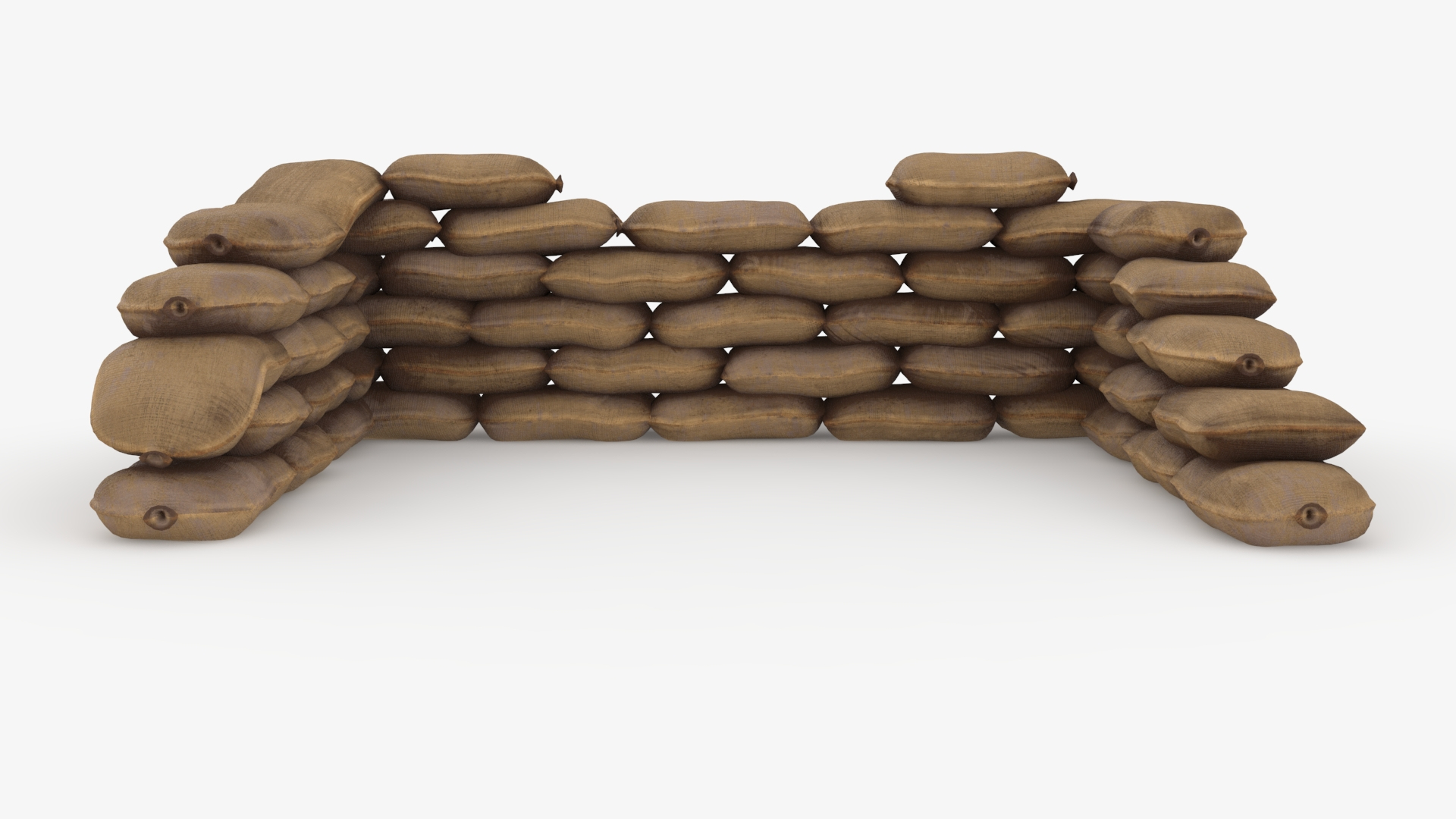 Sand Bag Wall Collection Model - TurboSquid 2341767