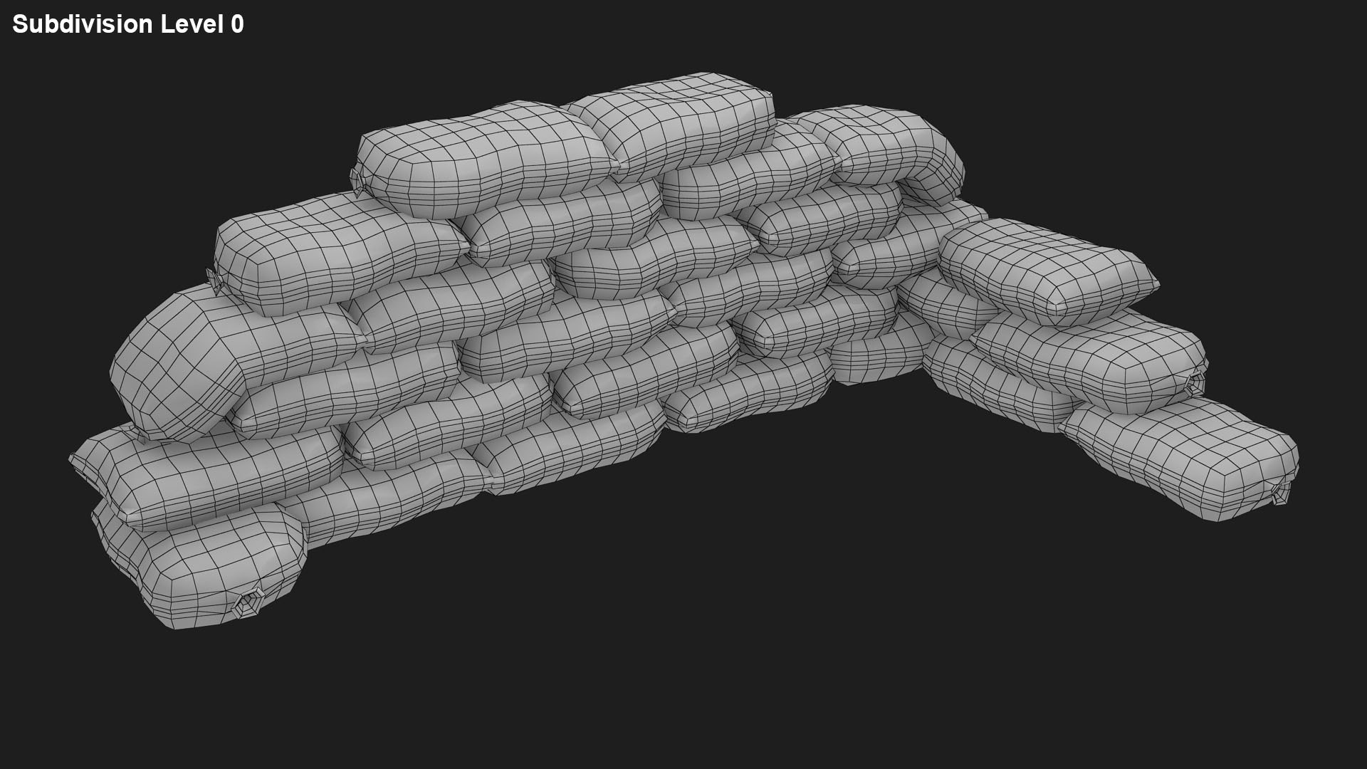 Sand Bag Wall Collection Model - TurboSquid 2341767