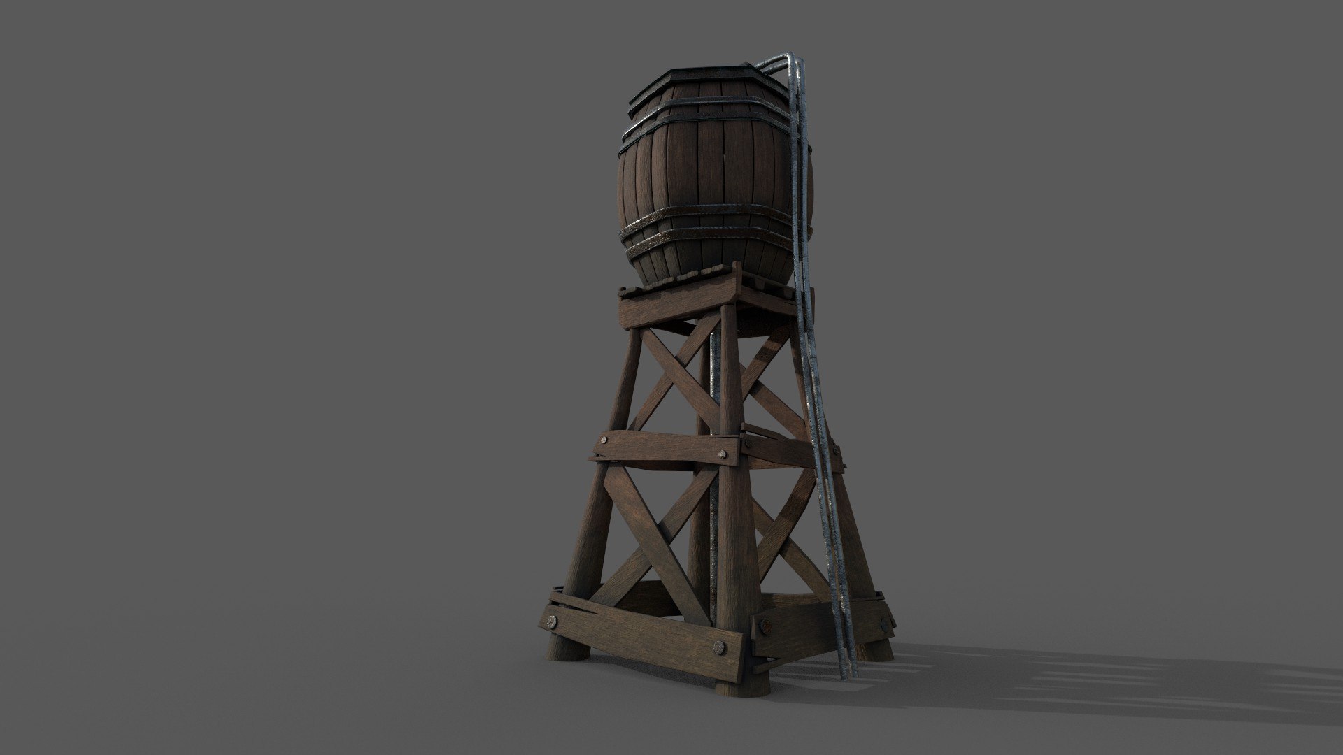 3D Water Tower - TurboSquid 1852574