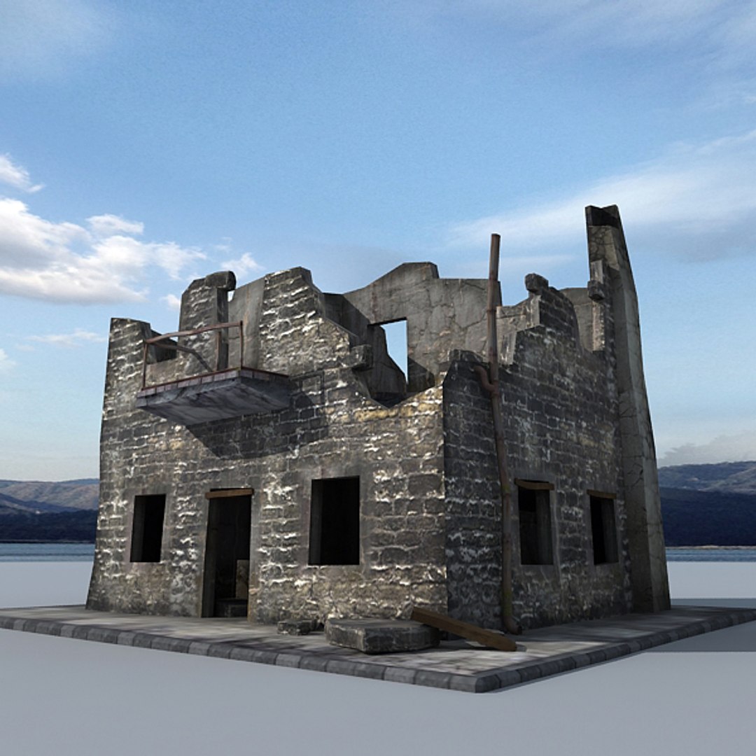 ruin building obj