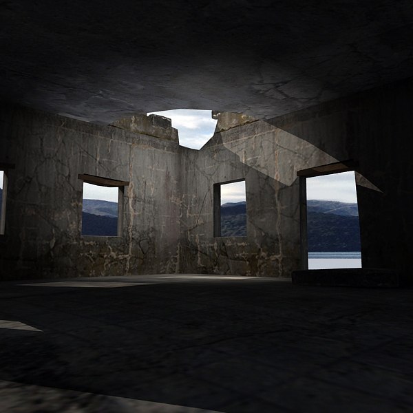 ruin building obj