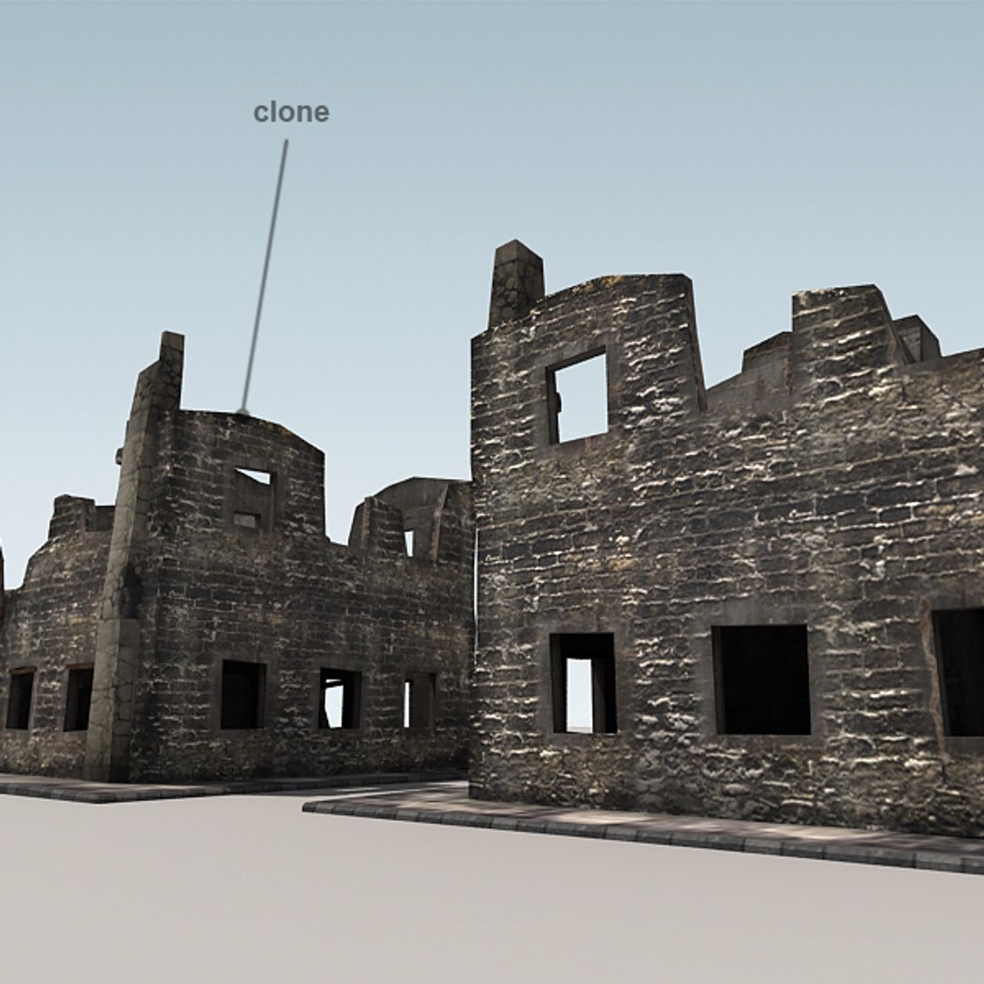 ruin building obj