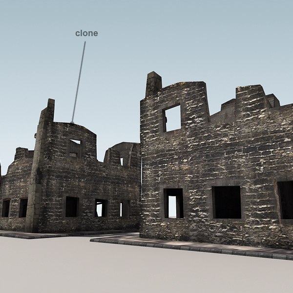 ruin building obj