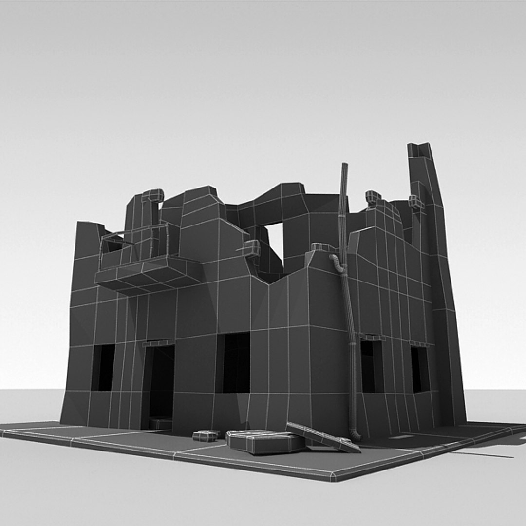 ruin building obj