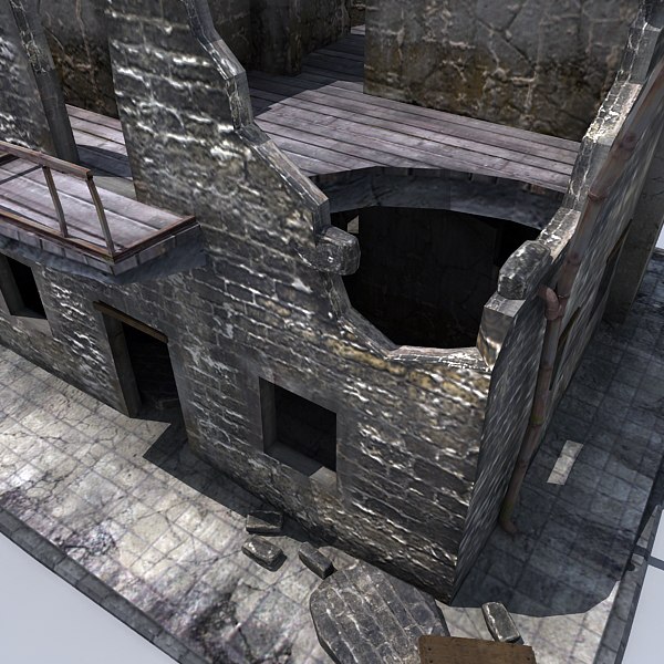 ruin building obj