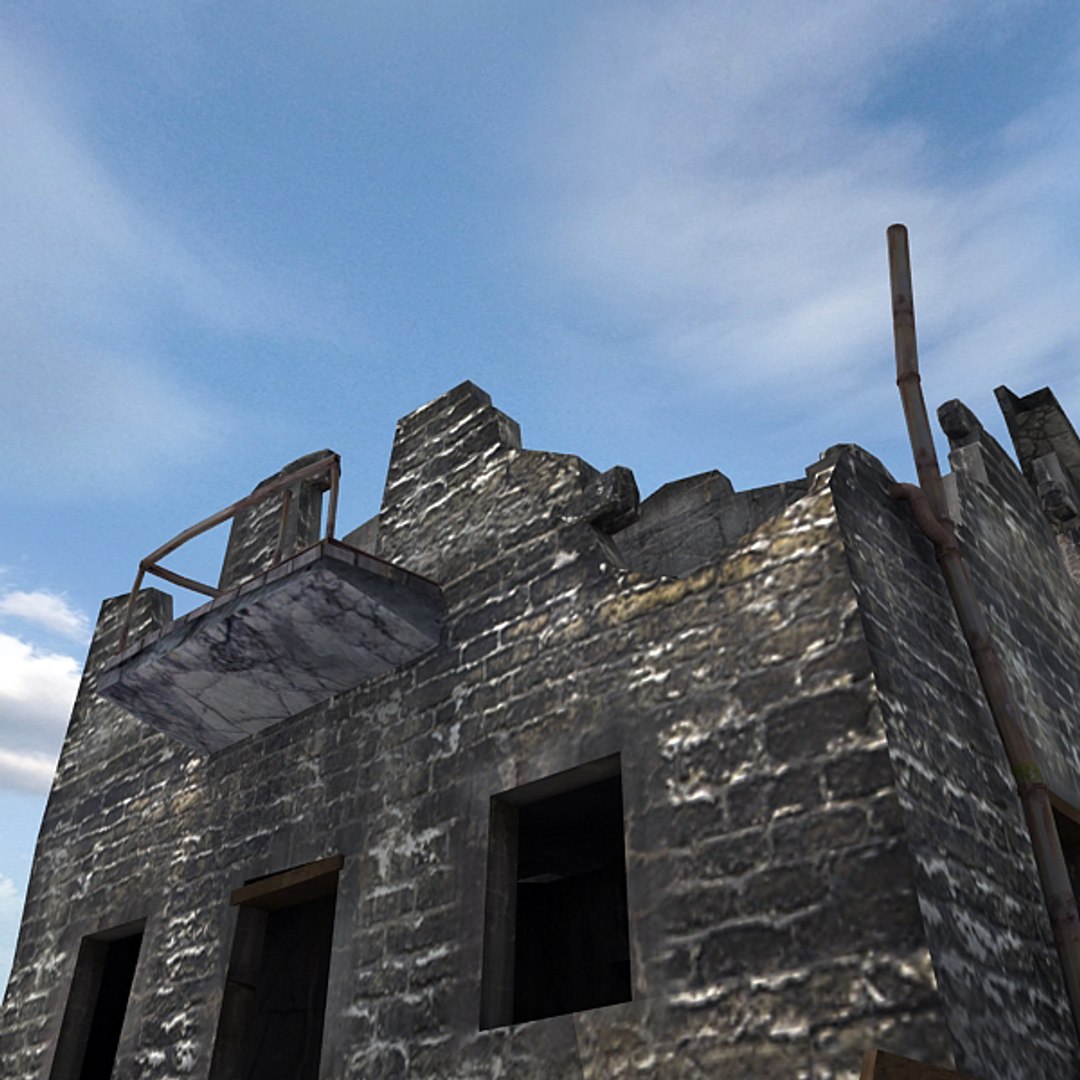 ruin building obj