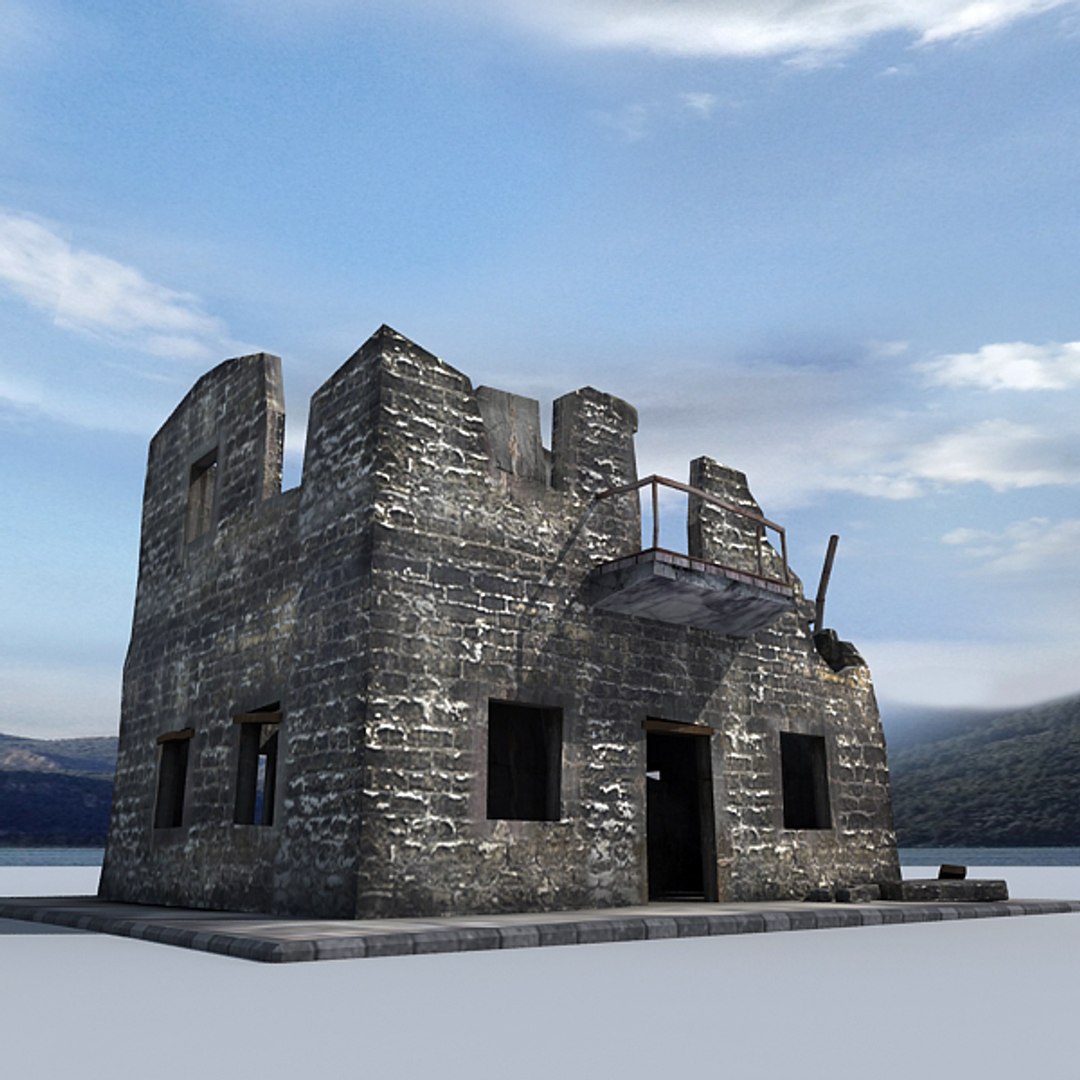 ruin building obj