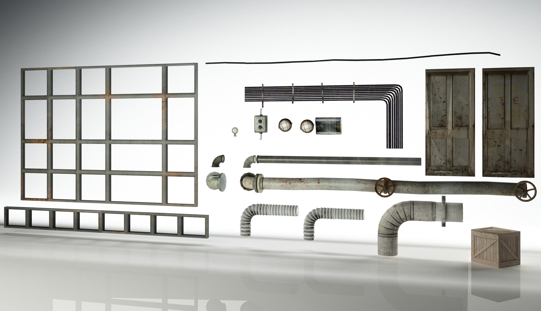 Pipes Set 3d 3ds