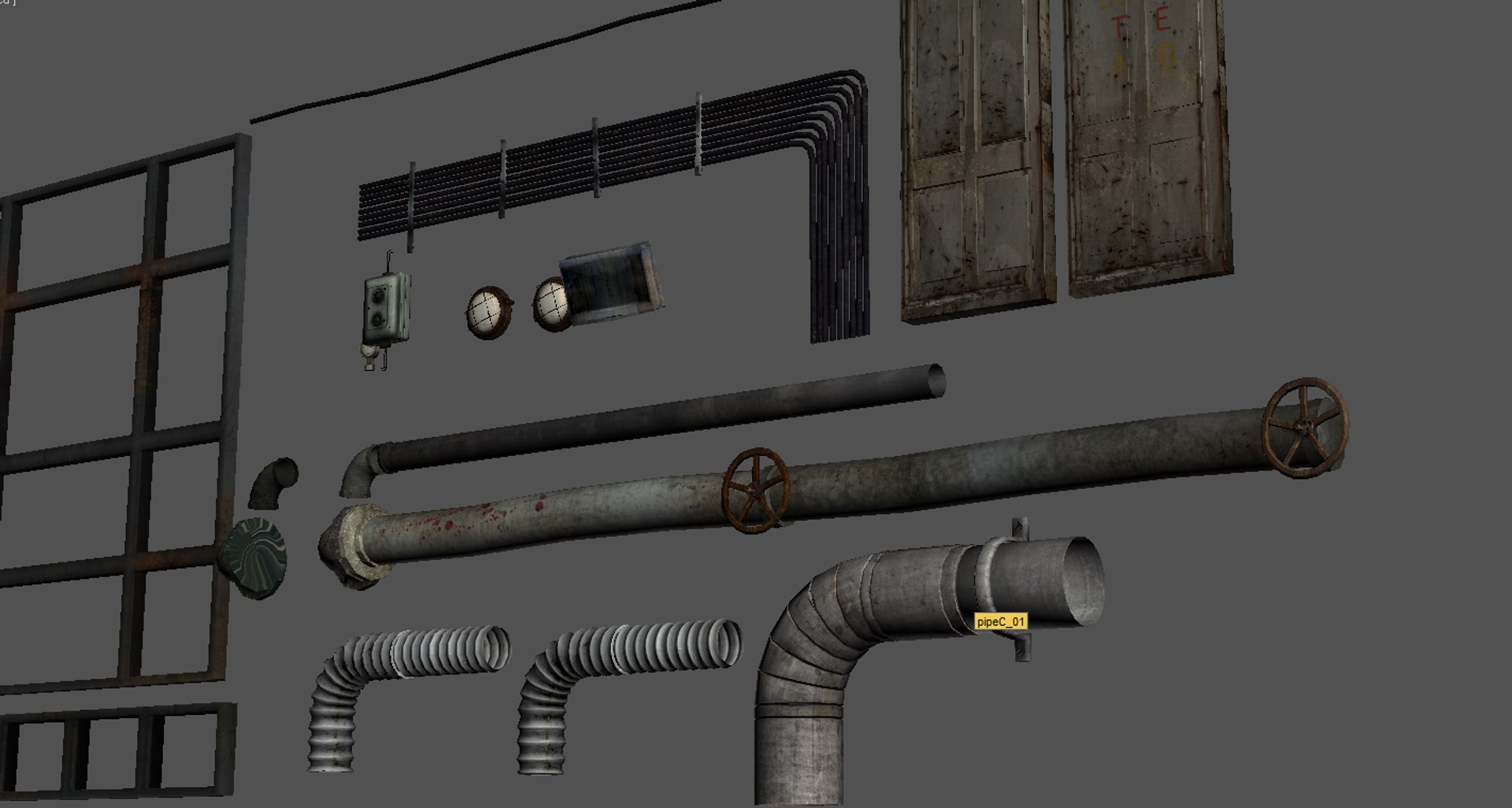 Pipes Set 3d 3ds