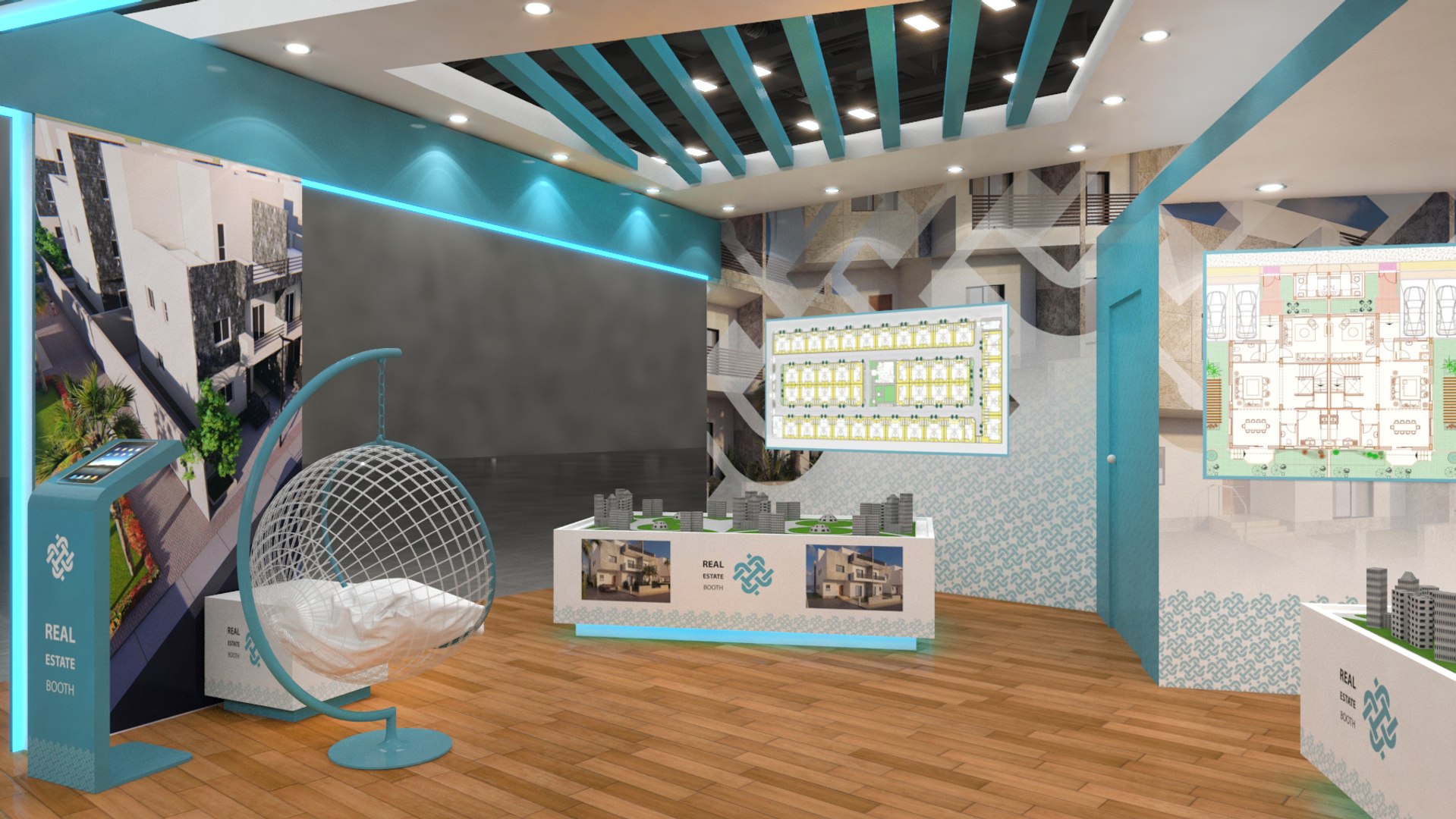 3D Real Estate Booth Stand - TurboSquid 1579501