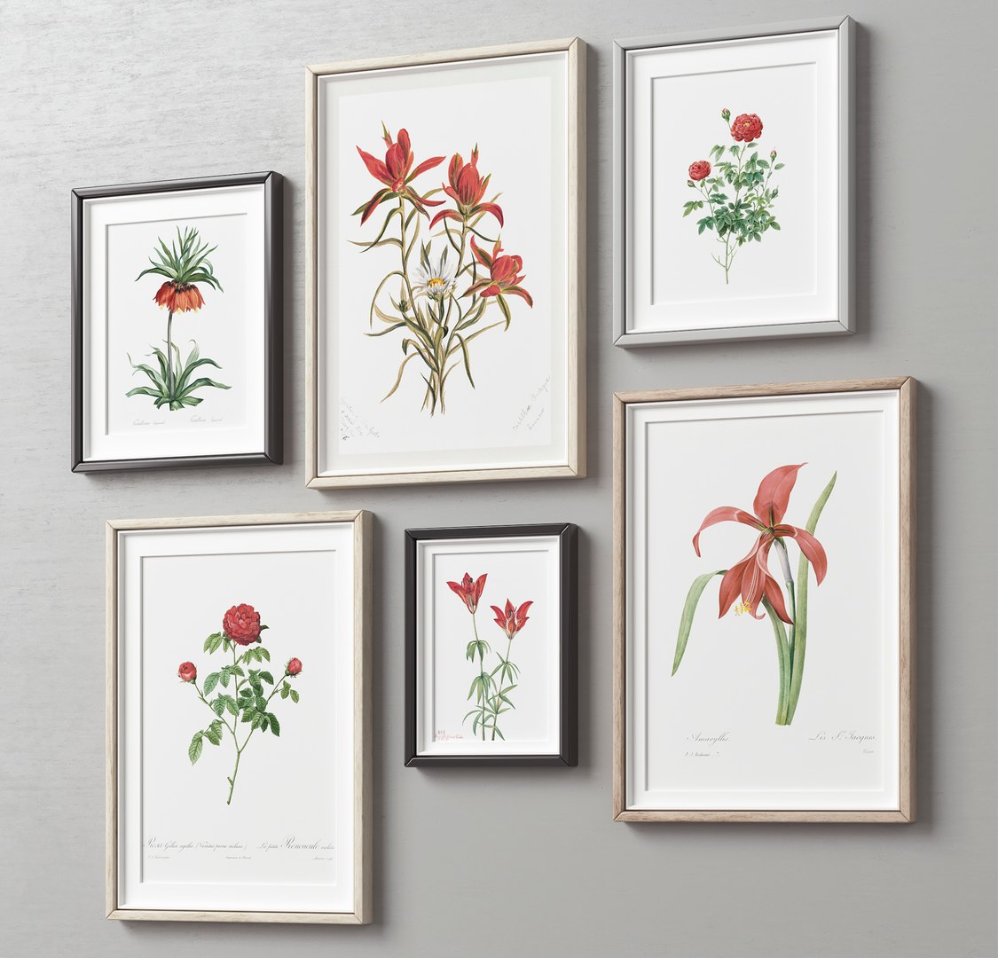 3D Picture Frames Set-491 Model - TurboSquid 2187154