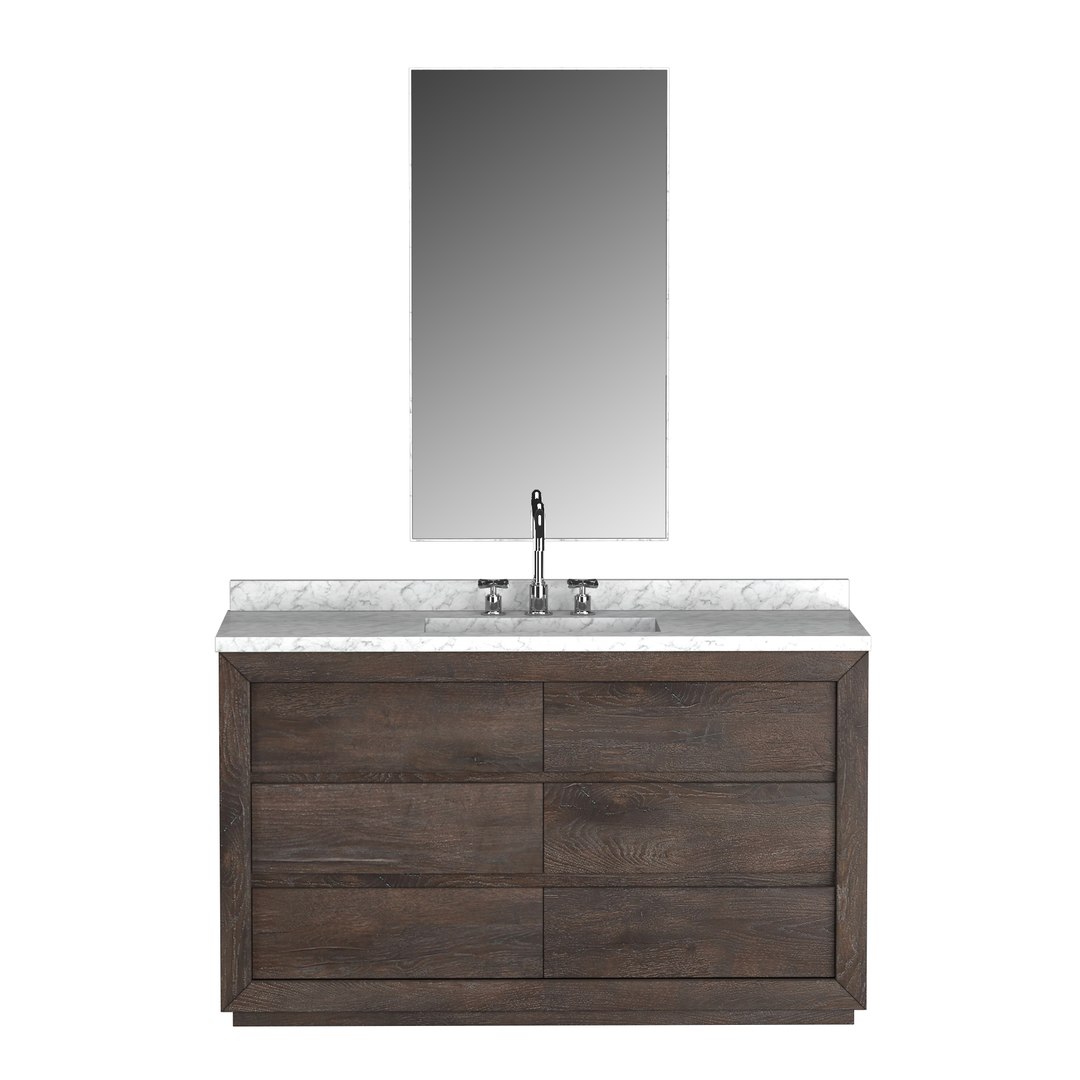 3D RECLAIMED OAK SINGLE EXTRA WIDE VANITY Model - TurboSquid 1898666