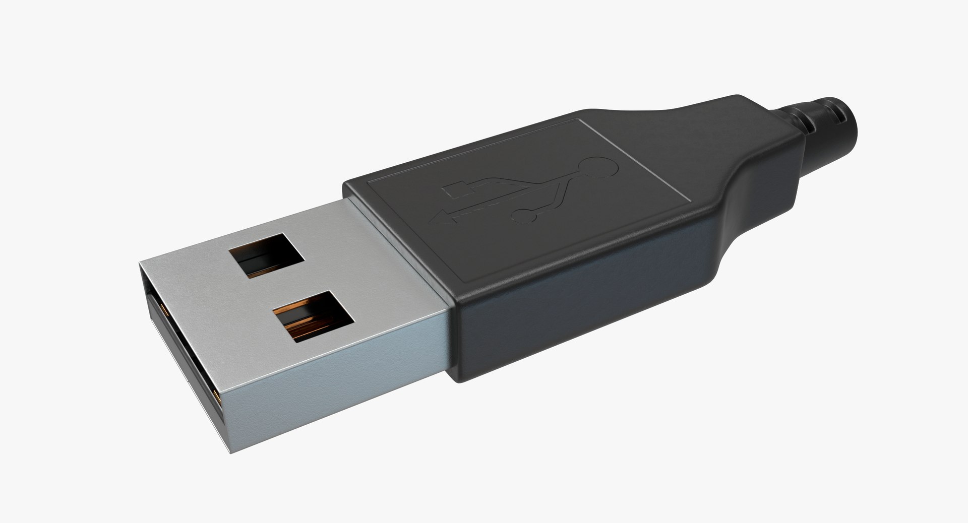 3D Usb Type-a Male Connector Model - TurboSquid 1270314