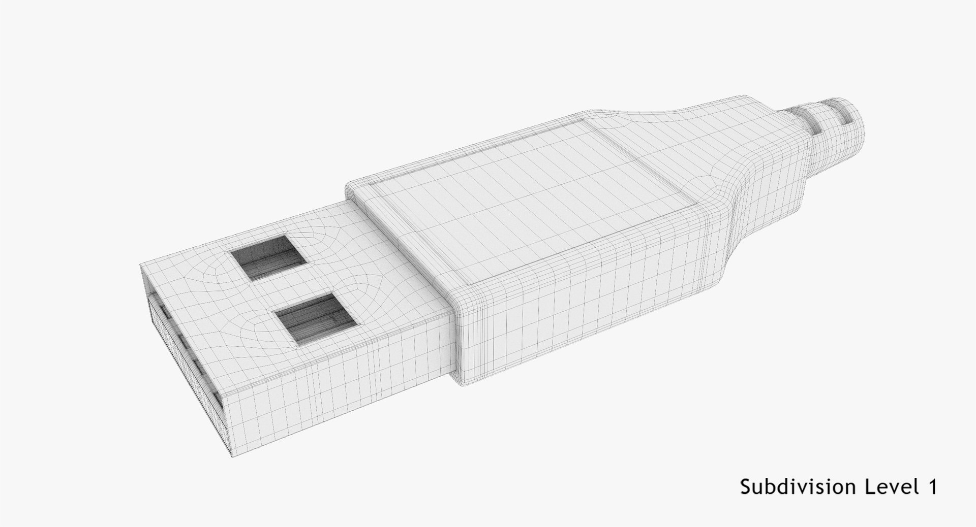 3D Usb Type-a Male Connector Model - TurboSquid 1270314