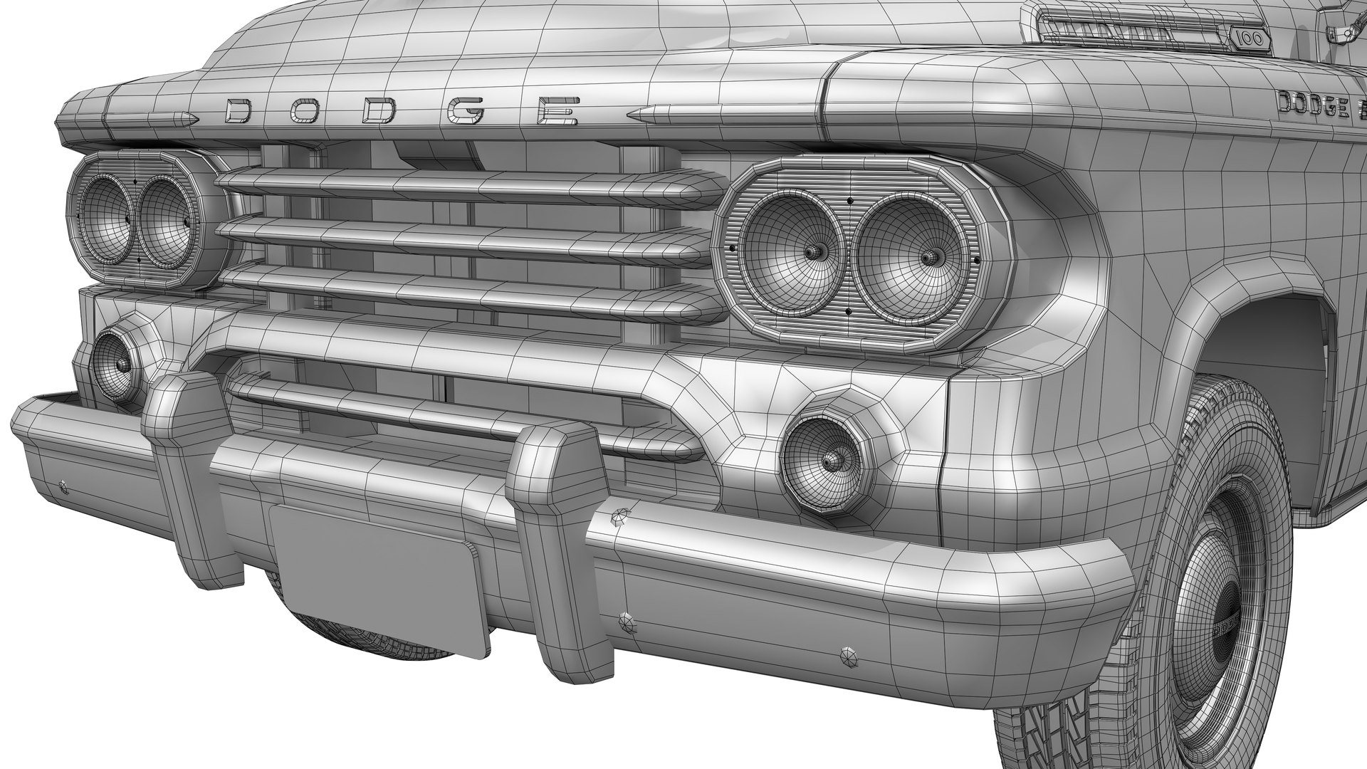 3D Dodge D100 Sweptside 1958 - TurboSquid 2212403