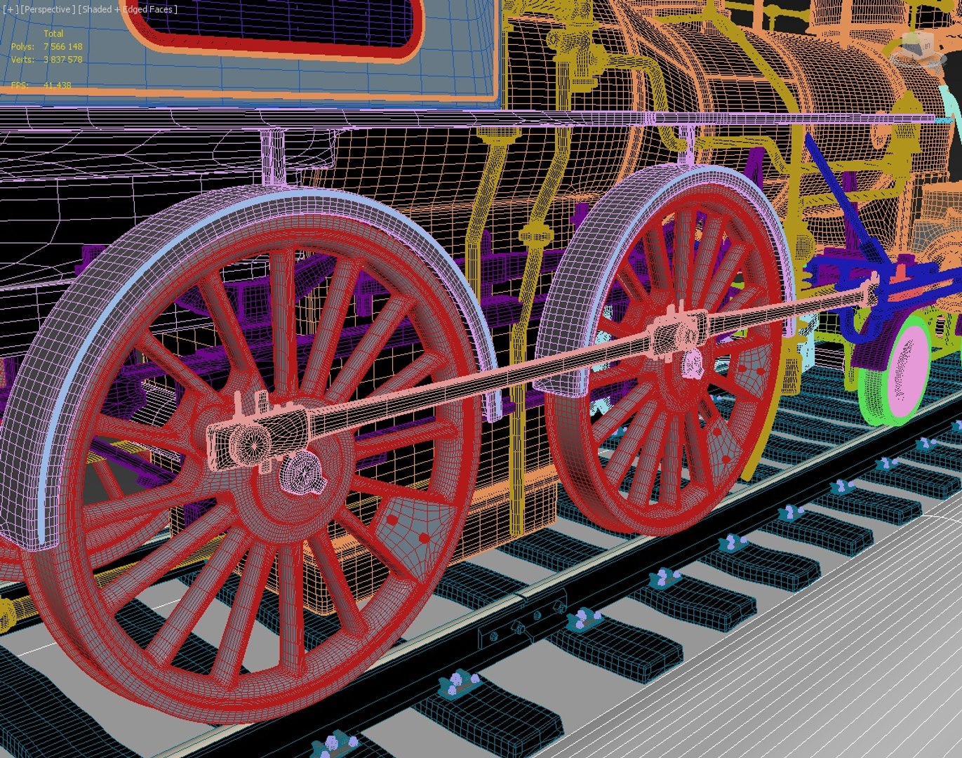 central jupiter steam locomotive 3d obj