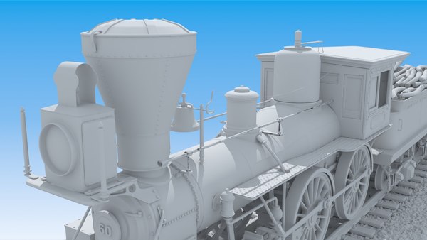 central jupiter steam locomotive 3d obj