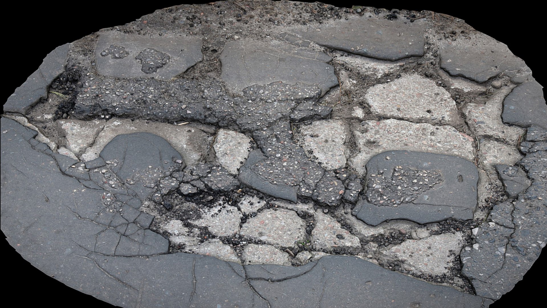 3D Asphalt Destroyed Road Debris Part6 Photogrammetry Model ...