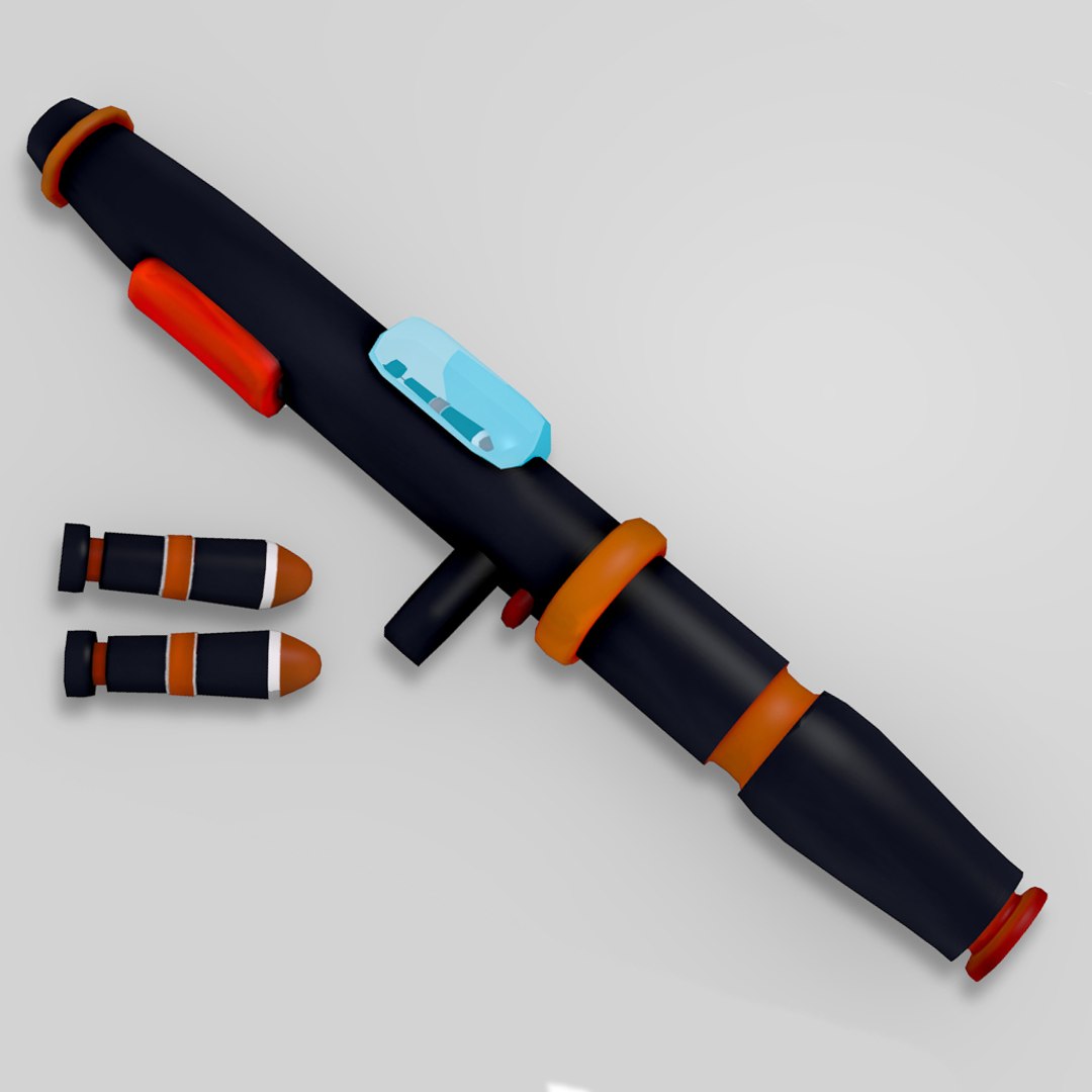 Rocket Launcher Cartoon 3d Obj