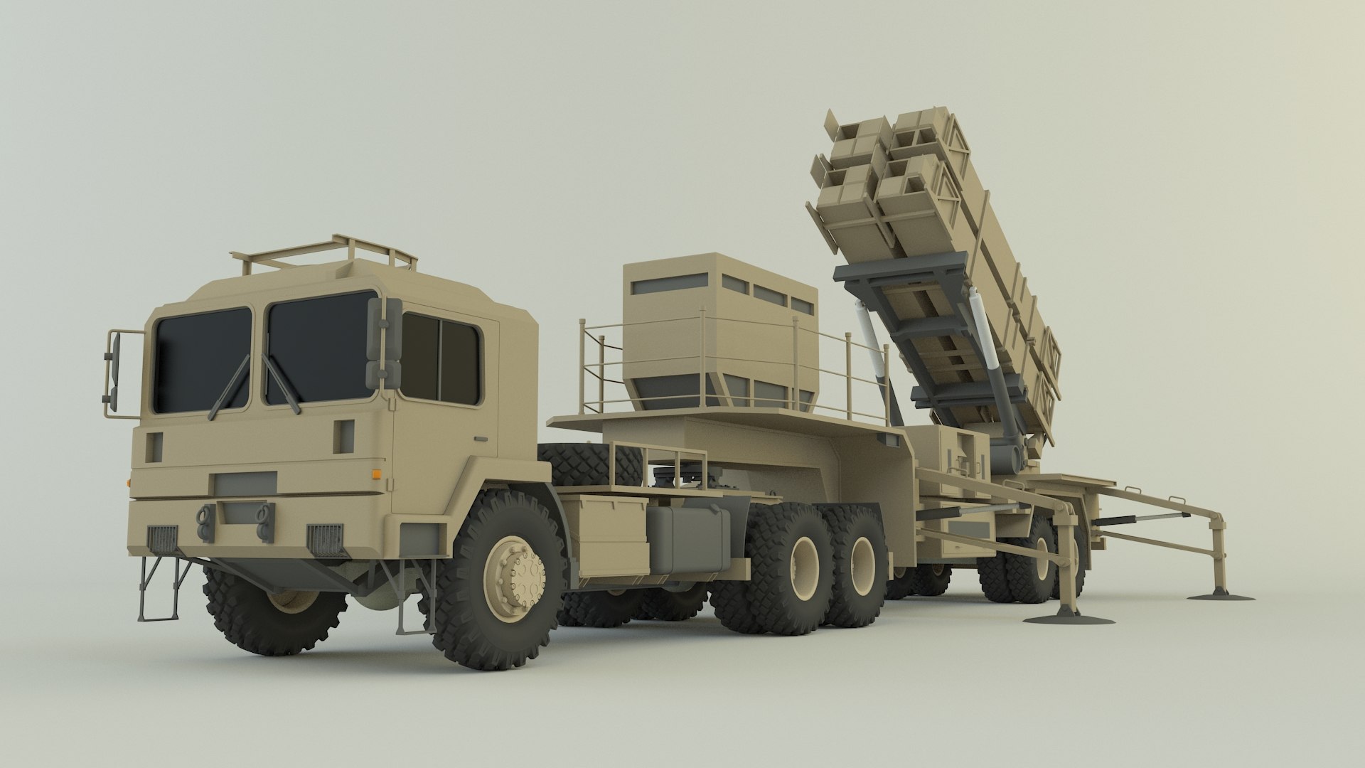 3D Model Truck Military Air Defense - TurboSquid 2288676