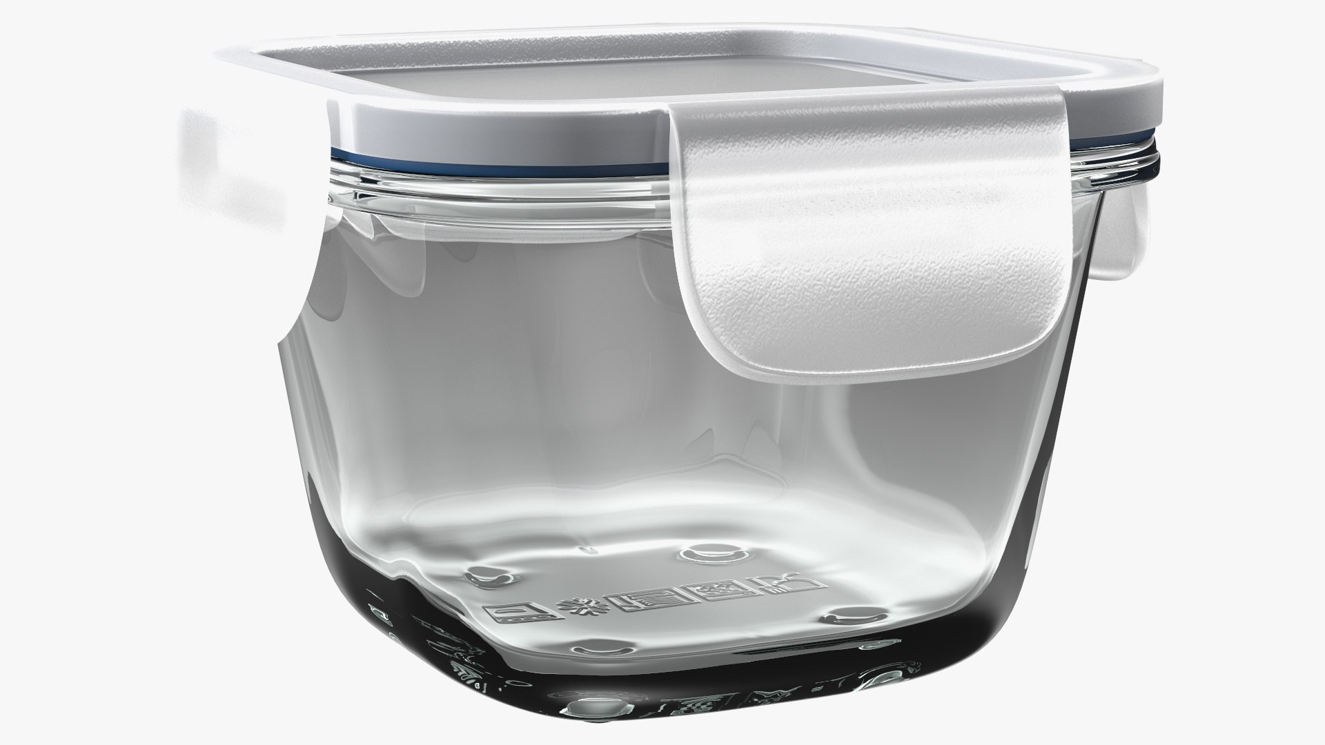 3D Glass Clip Lock Food Storage Container 180ml - TurboSquid 1734862